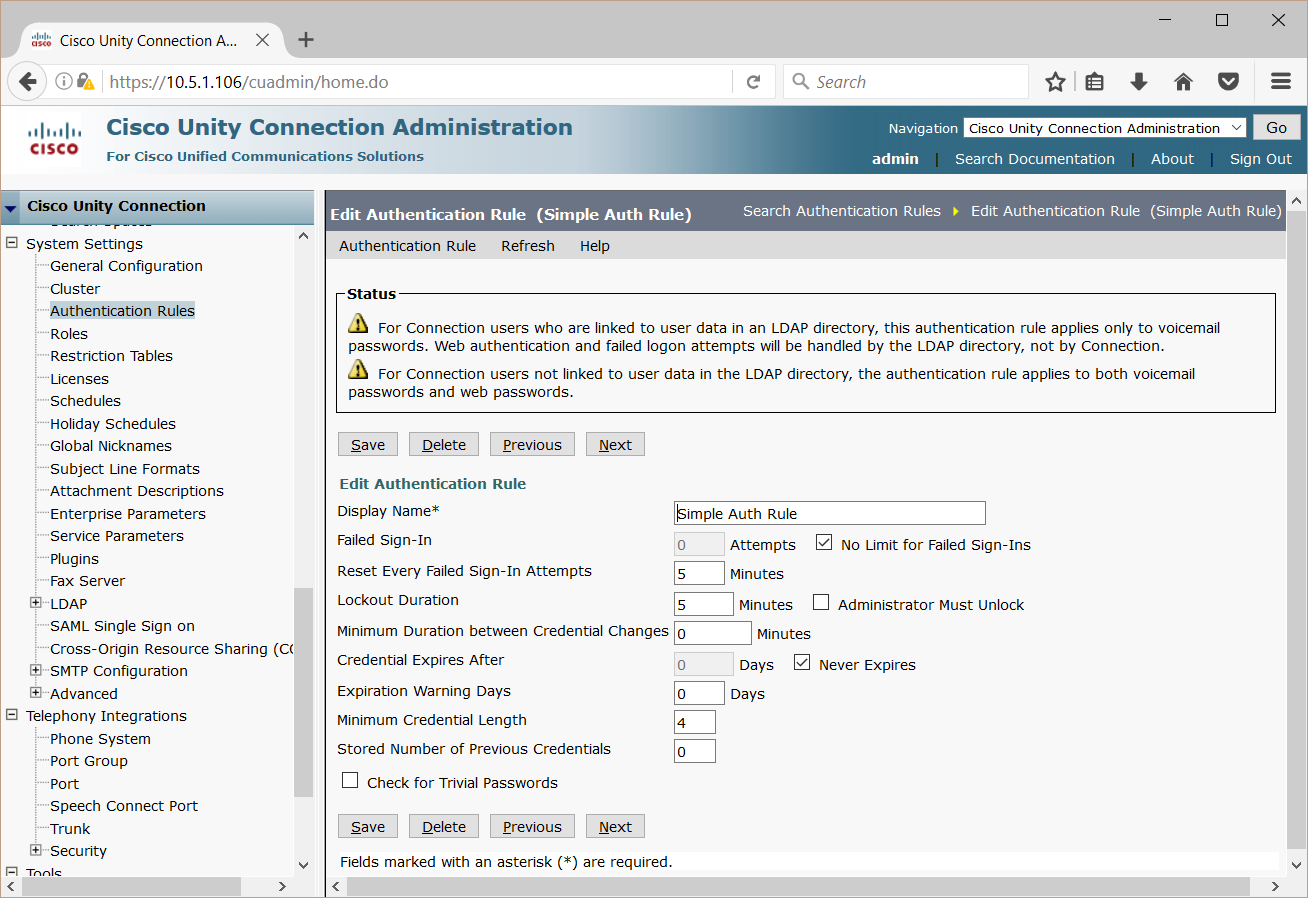 Step 1 - Create a Simple Authentication Rule