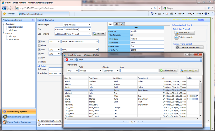 Contact information can be imported from Active Directory to save time ...