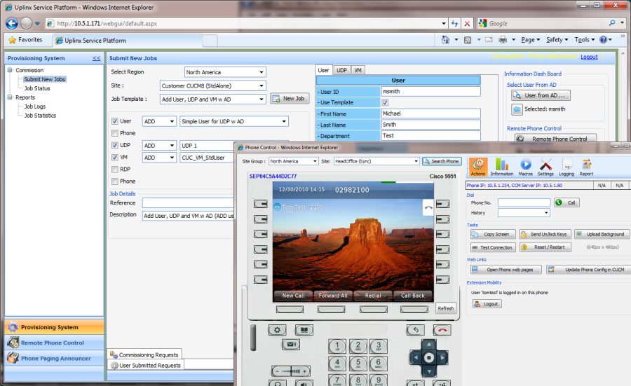 Commissioned objects can be verified at REMOTE sites by using the Phone ...
