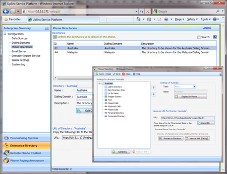 Intelligent Web Management Interface